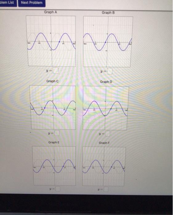 what is the equation of each graph? | Chegg.com