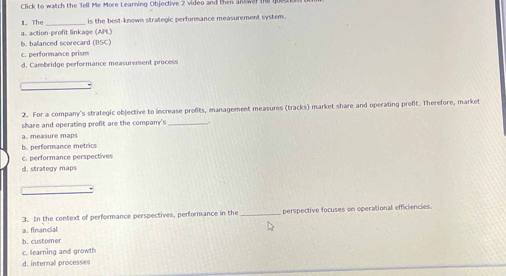 Solved Click to watch the Tell Me More Learning Objective 2 | Chegg.com