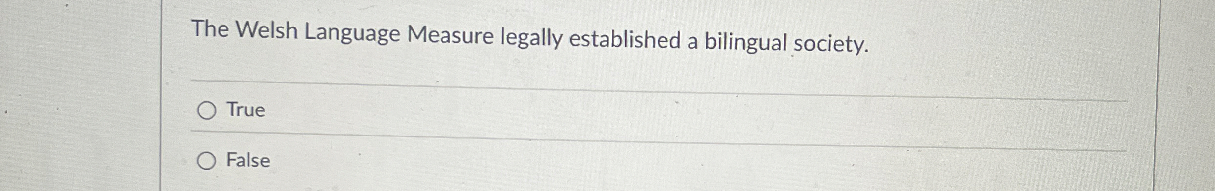 Solved The Welsh Language Measure legally established a | Chegg.com