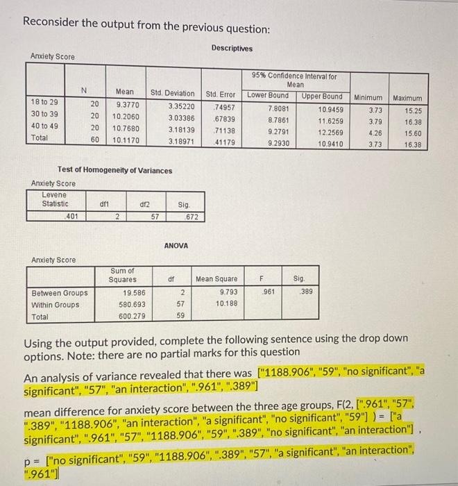 Solved Reconsider the output from the previous question: | Chegg.com
