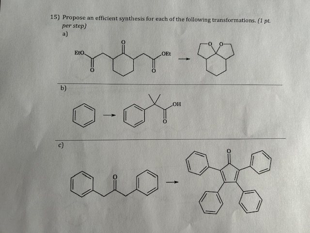 Solved Propose an efficient synthesis for each of the | Chegg.com