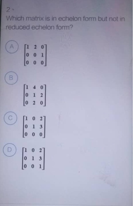 Solved 2 Let A Be Mxn Matrix And M 