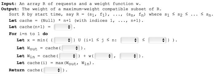 Solved Fill in the blanks in the following algorithm for | Chegg.com