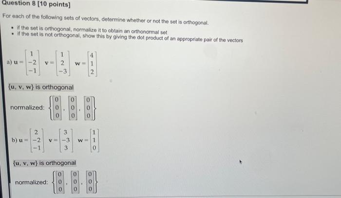 Solved Question 8 [10 points) For each of the following sets | Chegg.com