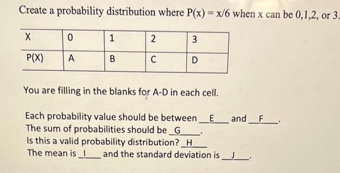 Solved find the following values, A B C D E F G H I AND J | Chegg.com