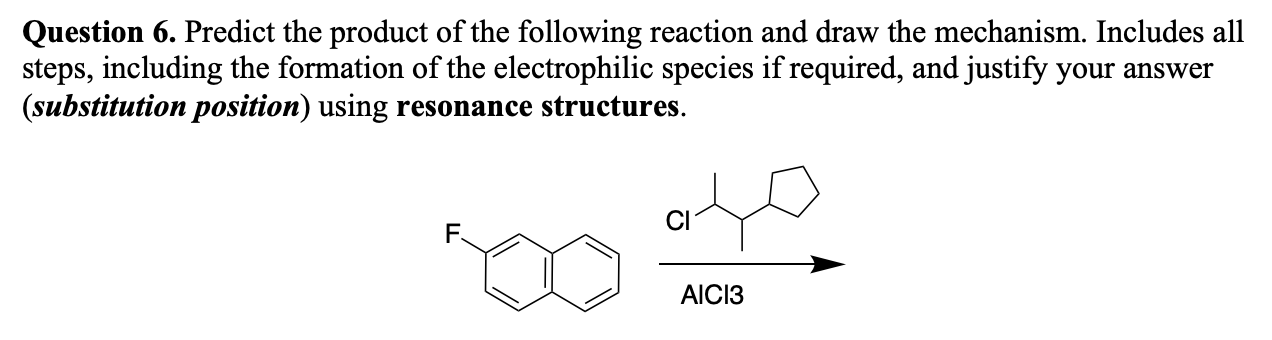 Solved Predict the product of the following reaction and | Chegg.com