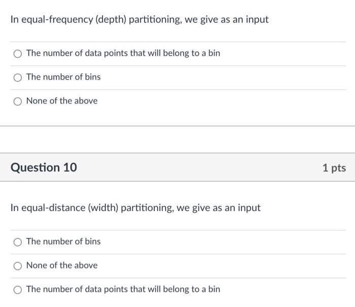 Solved In Equal Frequency Depth Partitioning We Give As 2152