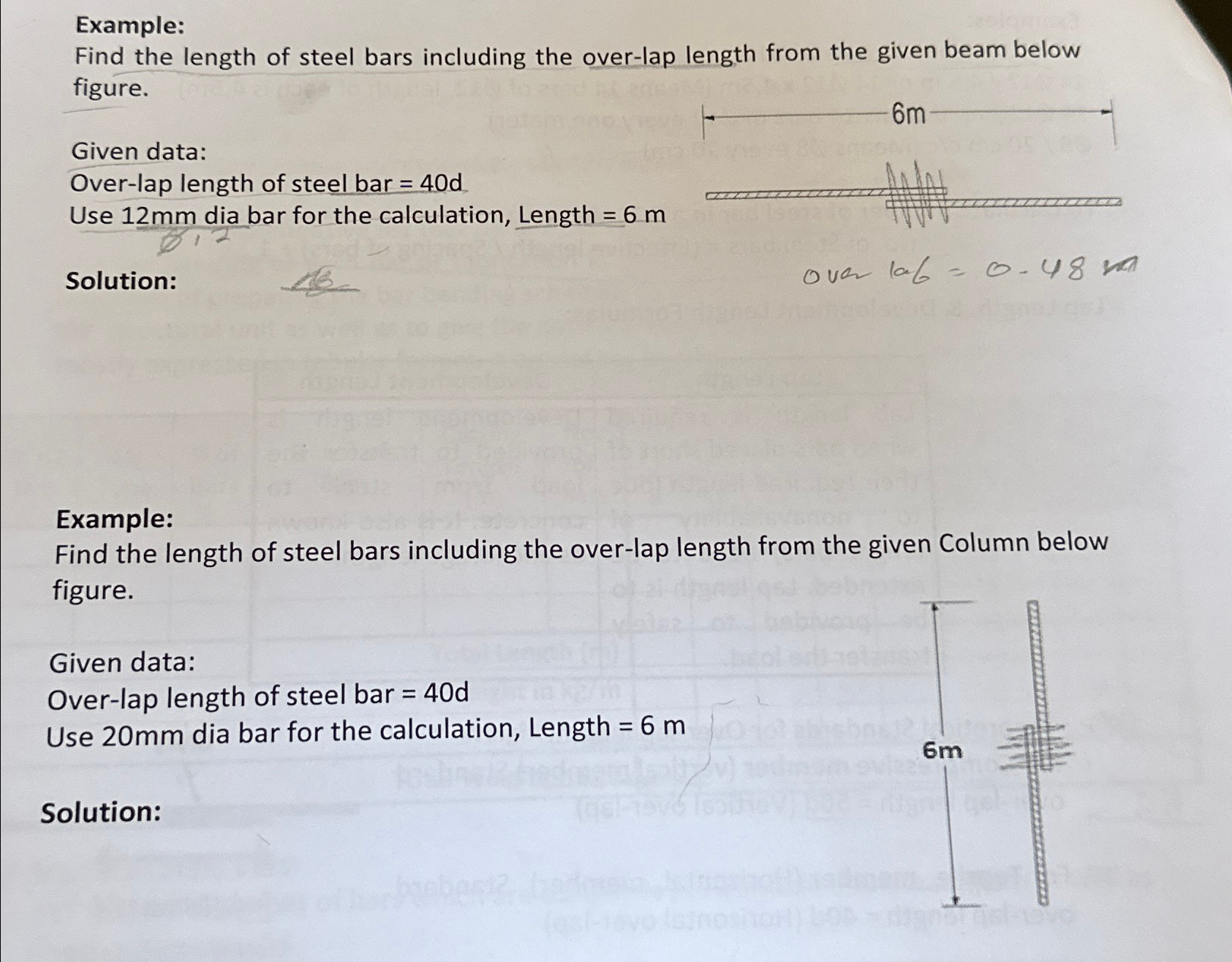 Solved Example:Find the length of steel bars including the | Chegg.com