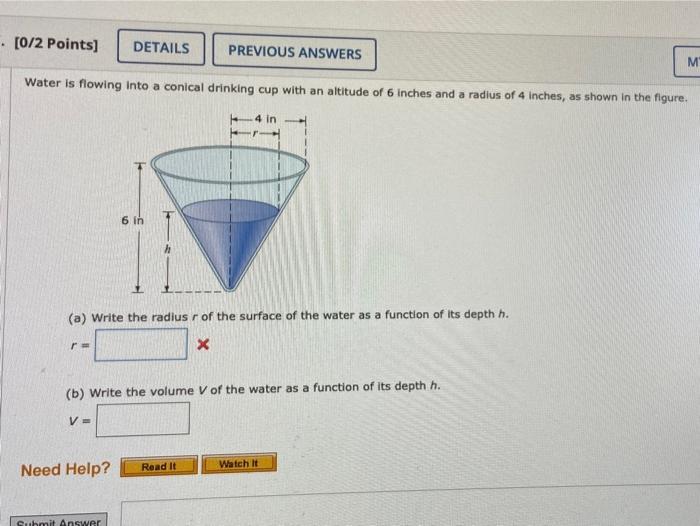 Solved [0 2 Points] Details Previous Answers [ M м Water Is