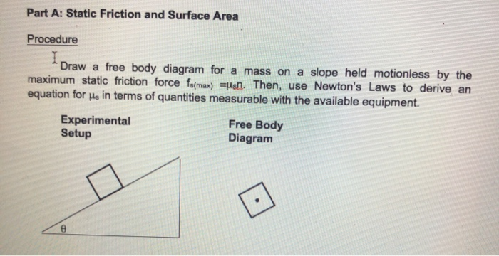 Solved Part A: Static Friction and Surface Area Procedure 1 | Chegg.com