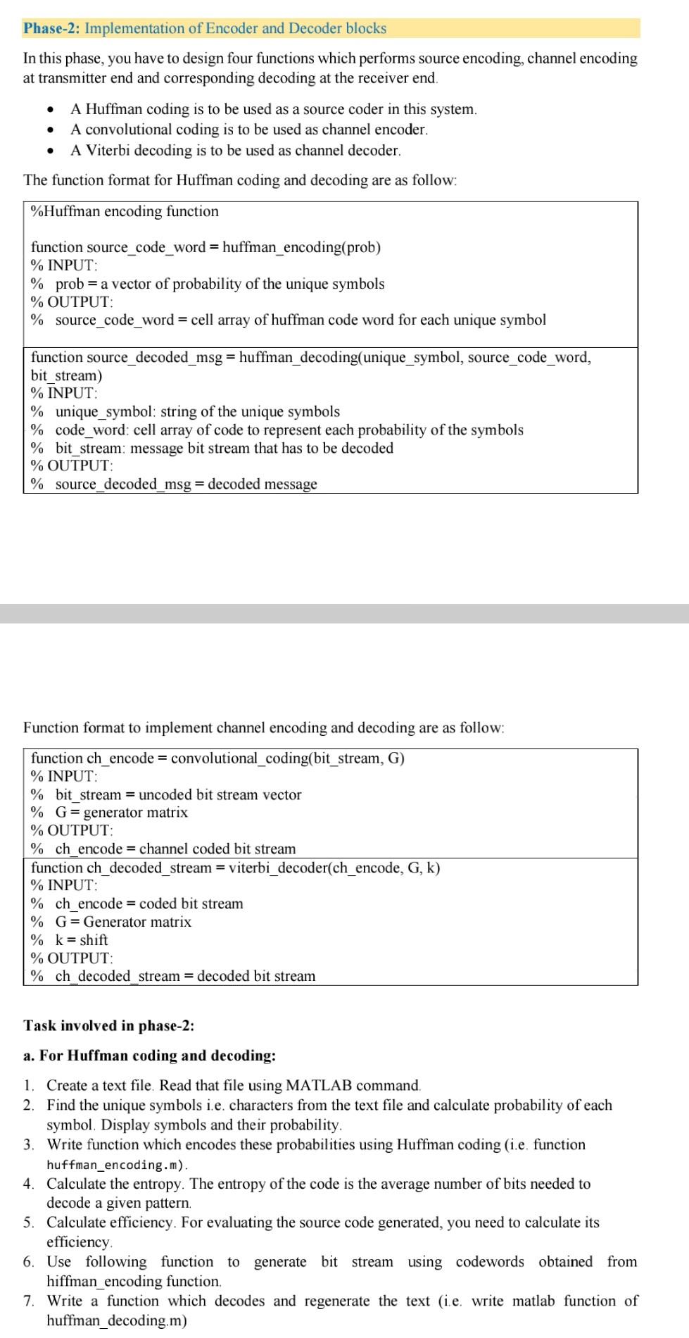Solved Table-1: System SpecificationPhase-2: Implementation | Chegg.com