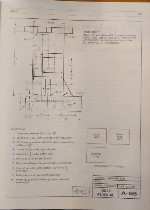 Solved Unit 19 -2.25 ASSIGNMENT ON A 1.00 INCH GRID SHEET 10 | Chegg.com