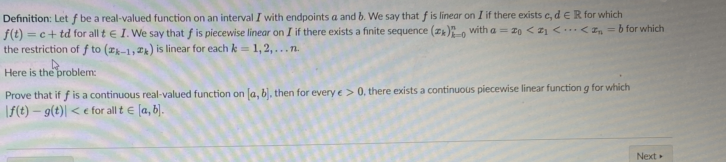 Solved Definition: Let f ﻿be a real-valued function on an | Chegg.com