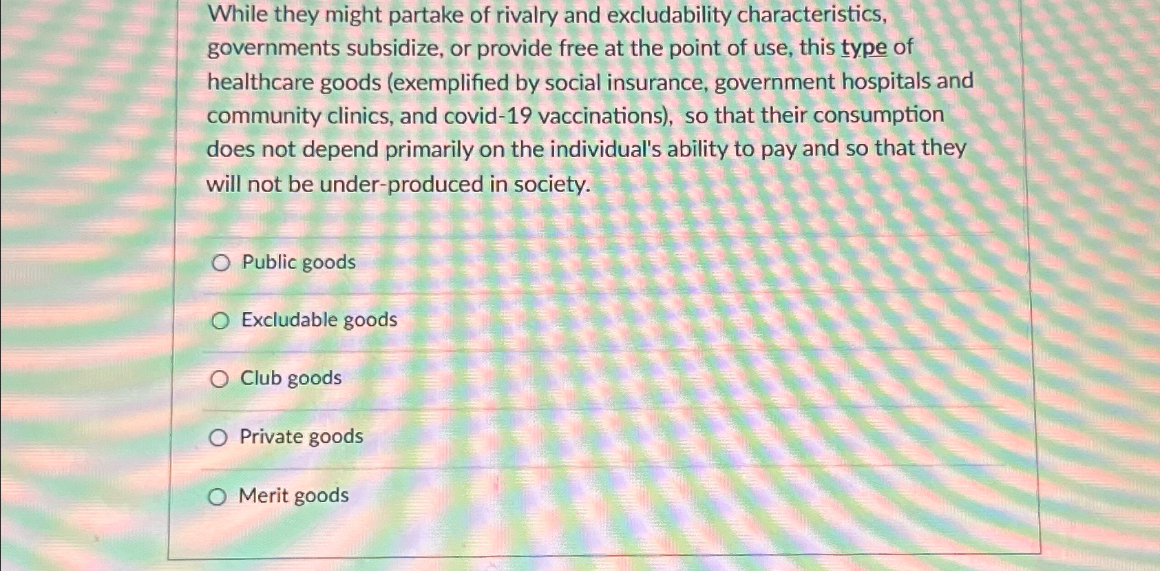 Solved While they might partake of rivalry and excludability | Chegg.com