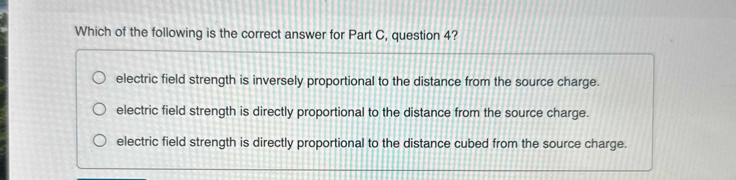 Solved Which of the following is the correct answer for Part | Chegg.com