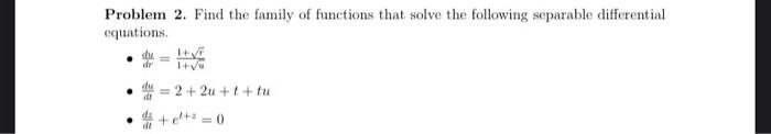Solved orthogonal tragectories. find the family of functions | Chegg.com