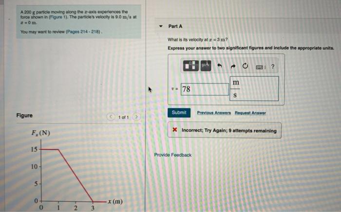 Solved A 200 g particle moving along the s-axis experiences | Chegg.com