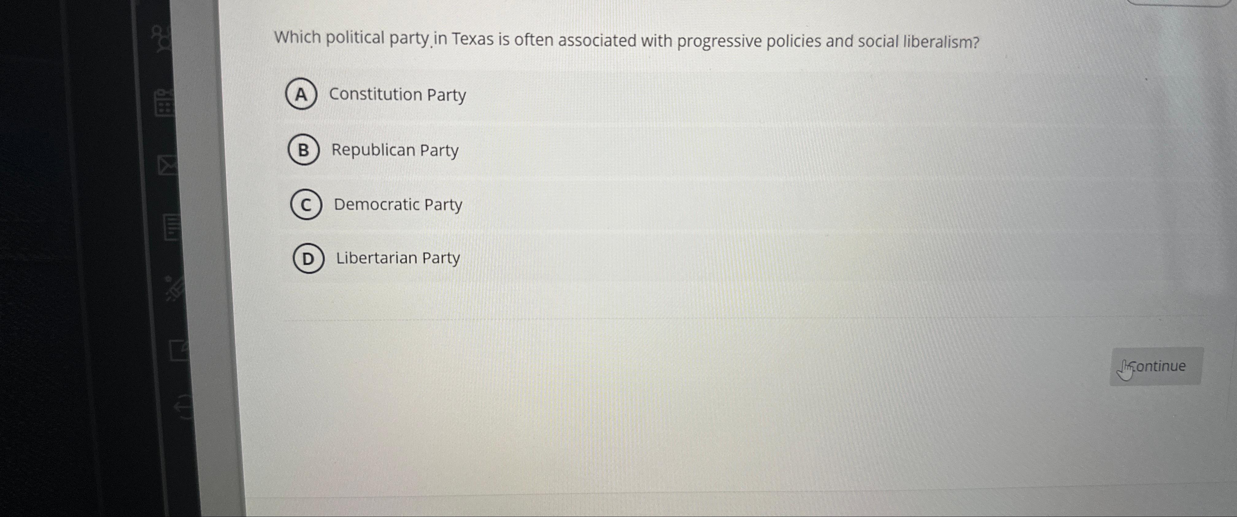Solved Which political party in Texas is often associated | Chegg.com