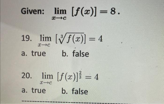 Solved Glven: limx→0[xsin(x)]=1. Determine the following | Chegg.com