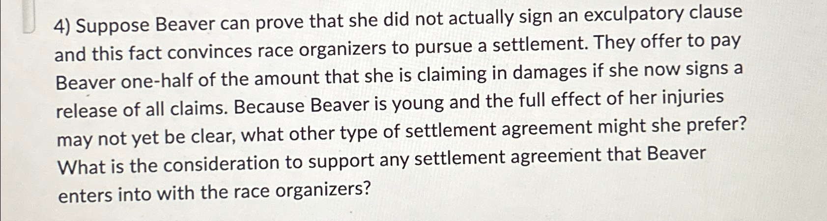 Solved Suppose Beaver can prove that she did not actually | Chegg.com