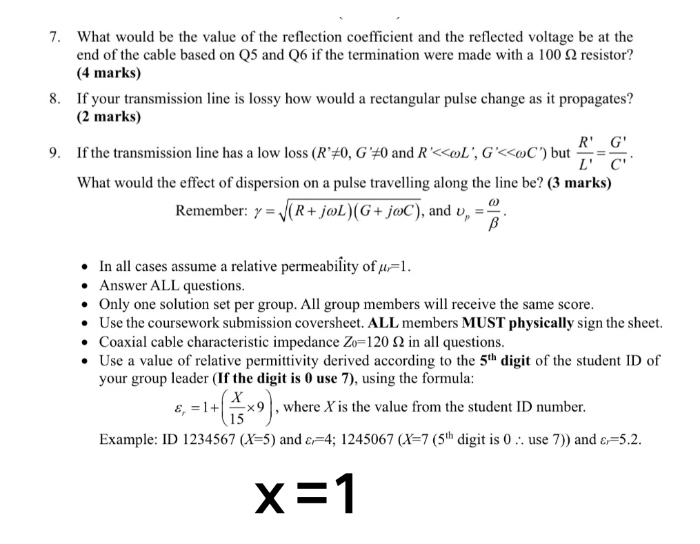 What would be the value of the reflection coefficient | Chegg.com