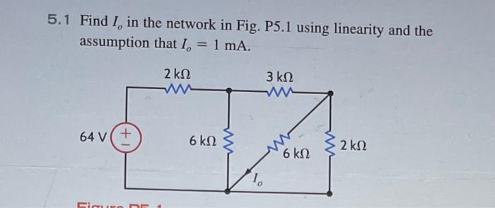 Solved 5.1 Find I, in the network in Fig. P5.1 using | Chegg.com