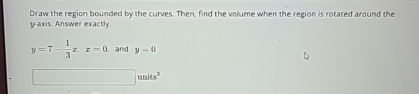 Solved Draw the region bounded by the curves. Then, find the | Chegg.com