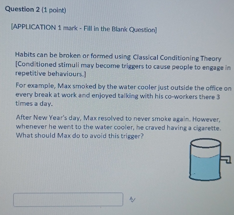 Solved Question 2 (1 ﻿point)[APPLICATION 1 ﻿mark - ﻿Fill in | Chegg.com