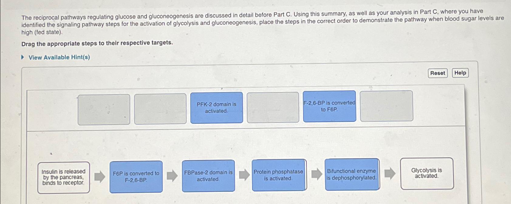 Solved The reciprocal pathways regulating glucose and | Chegg.com