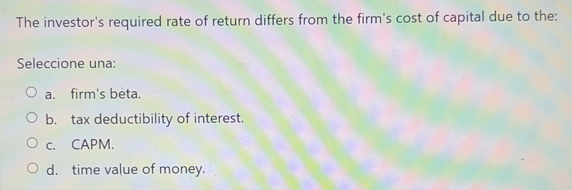 Solved The investor's required rate of return differs from | Chegg.com