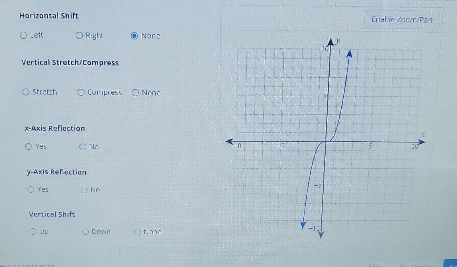 Vertical Stretch/Compress Stretch Compress x-Axis | Chegg.com