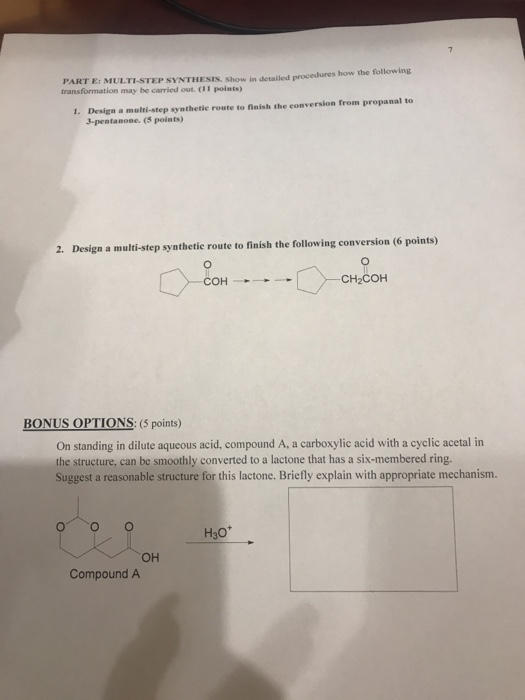Solved PART B: STRUCTURE AND NOMENCLATURE (10 Points) 1. | Chegg.com