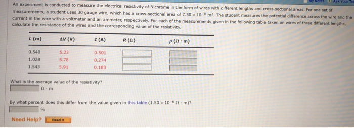 Solved Ask Your An experiment is conducted to measure the | Chegg.com