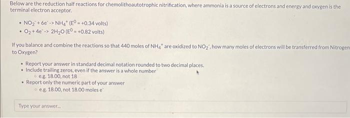 Solved Below are the reduction half reactions for | Chegg.com