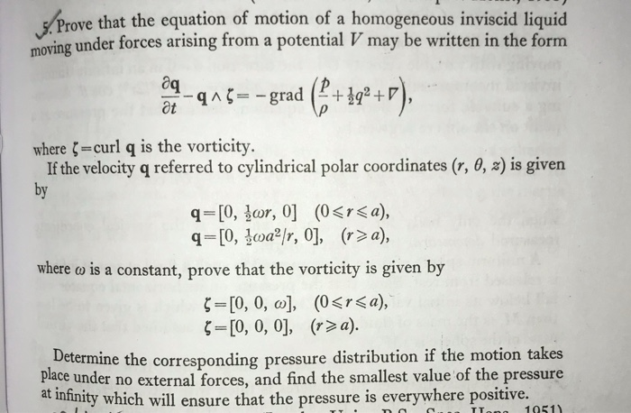 Solved 5.Prove that the equation of motion of a homogeneous | Chegg.com