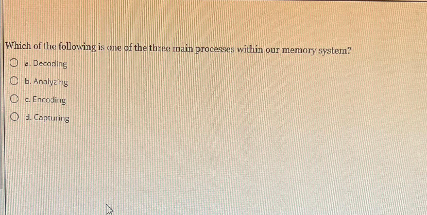 Solved Which of the following is one of the three main | Chegg.com