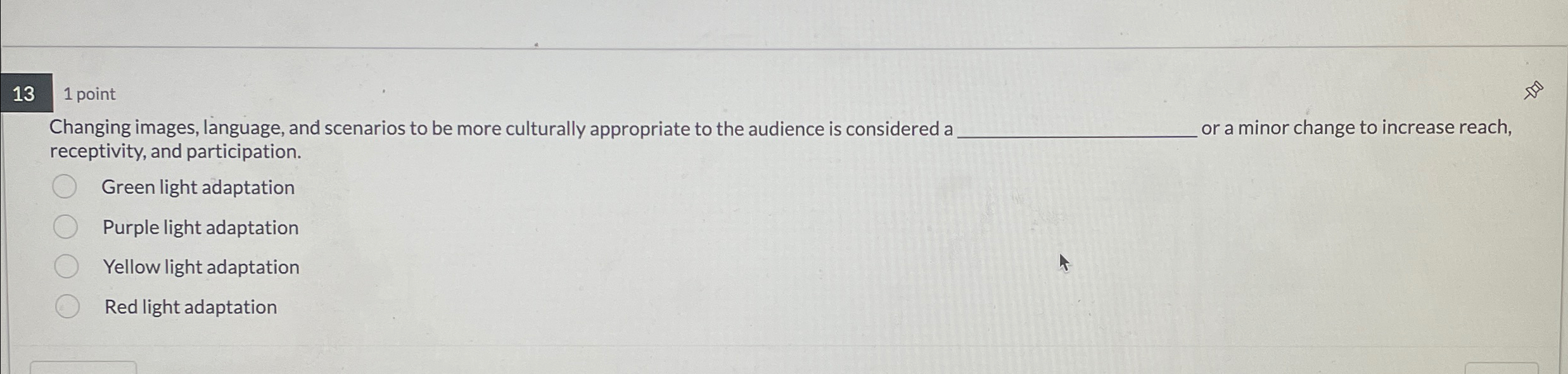 Solved 1 point Changing images, language, and scenarios to | Chegg.com
