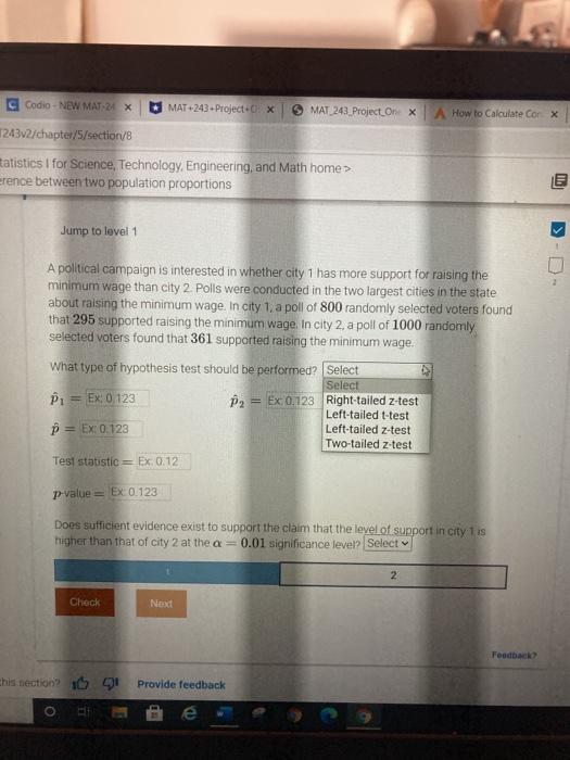 Solved C Codio - NEW MAT-24 X MAT+243Project-OX MAT 243 | Chegg.com