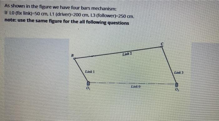 Solved determine the range values of the link L2 so that | Chegg.com