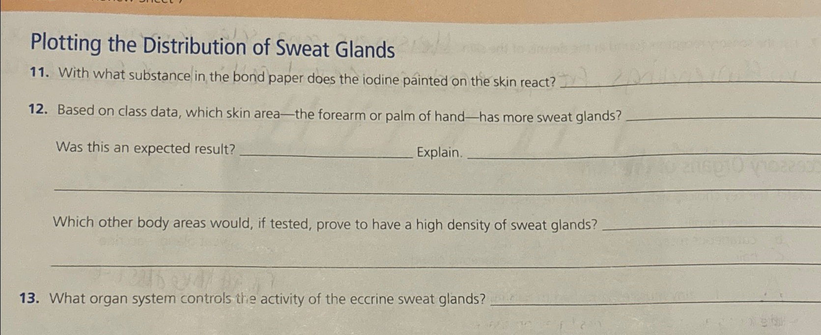 Solved Plotting the Distribution of Sweat Glands11. ﻿With | Chegg.com