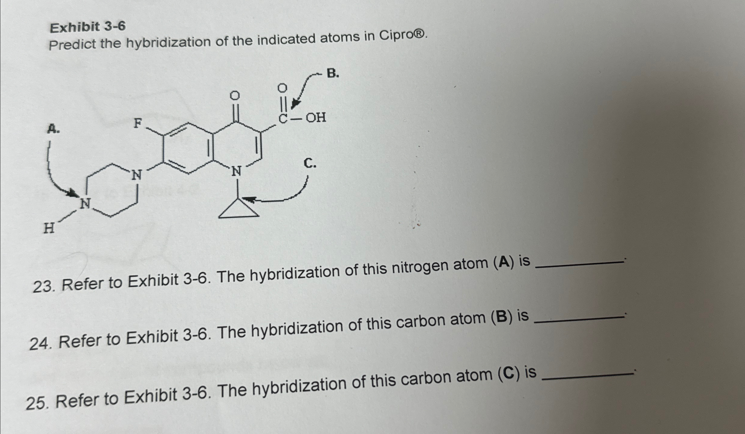 Solved Exhibit 3-6Predict the hybridization of the indicated | Chegg.com Solved Exhibit 3-6Predict the hybridization of the indicated | Chegg.com