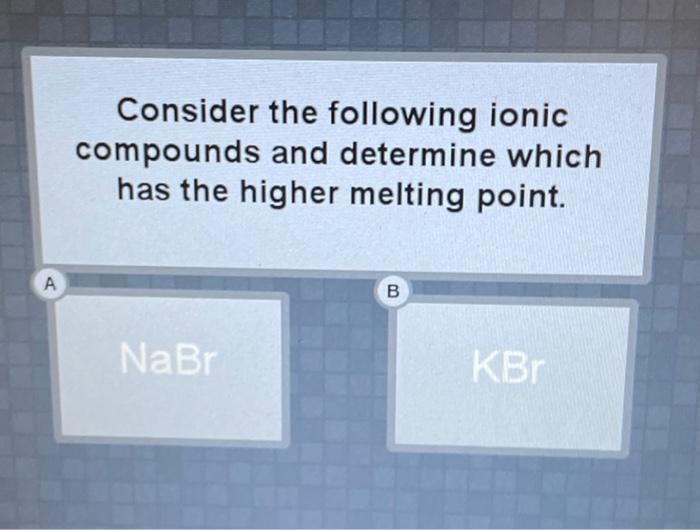 Solved Consider the following ionic compounds and determine | Chegg.com
