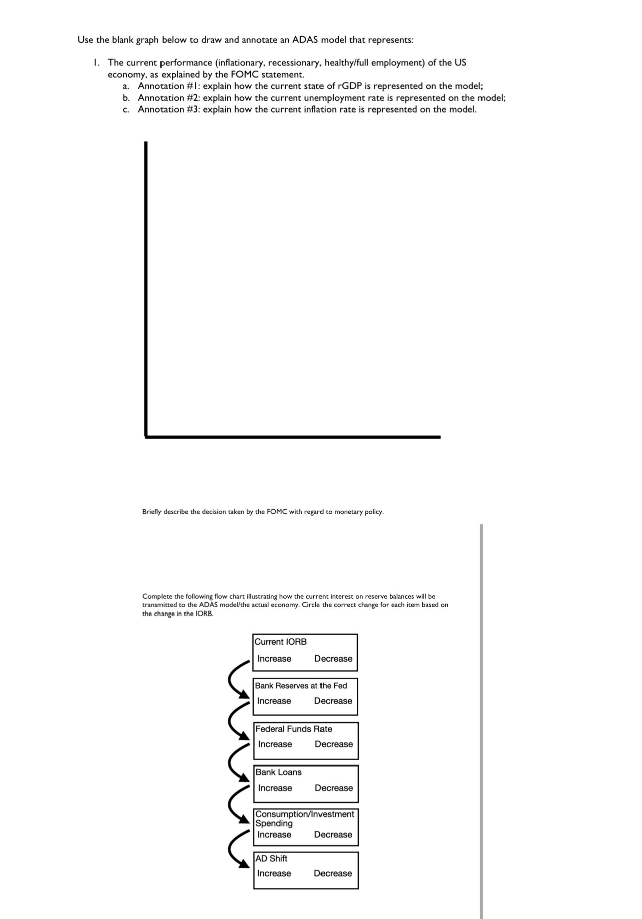 Solved Use the blank graph below to draw and annotate an | Chegg.com