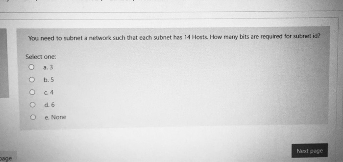 Solved You need to subnet a network such that each subnet | Chegg.com