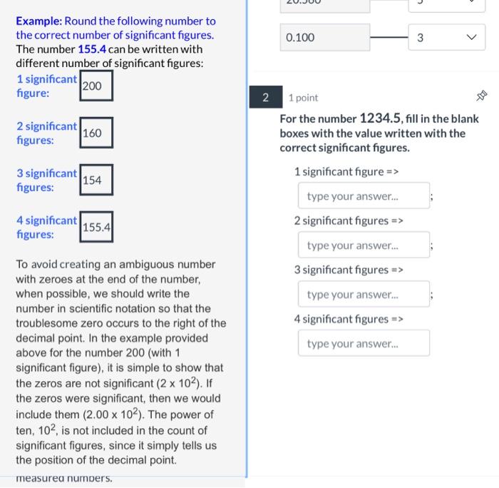 Solved Example: Round the following number to the correct | Chegg.com