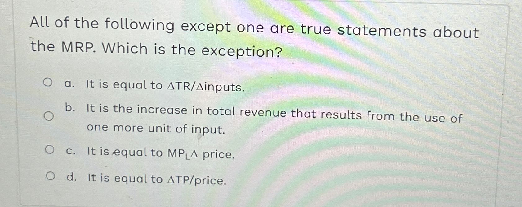 Solved All of the following except one are true statements | Chegg.com