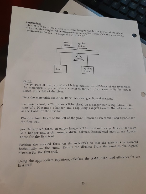 Solved Instructions This lab will use a meterstick as a la e | Chegg.com