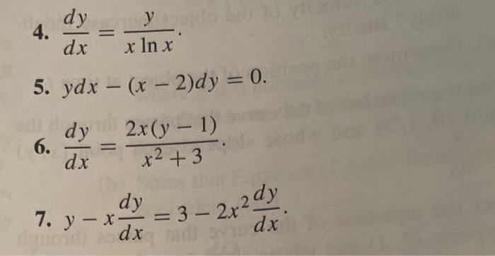 Solved For Problems 1-11, solve the given differential | Chegg.com