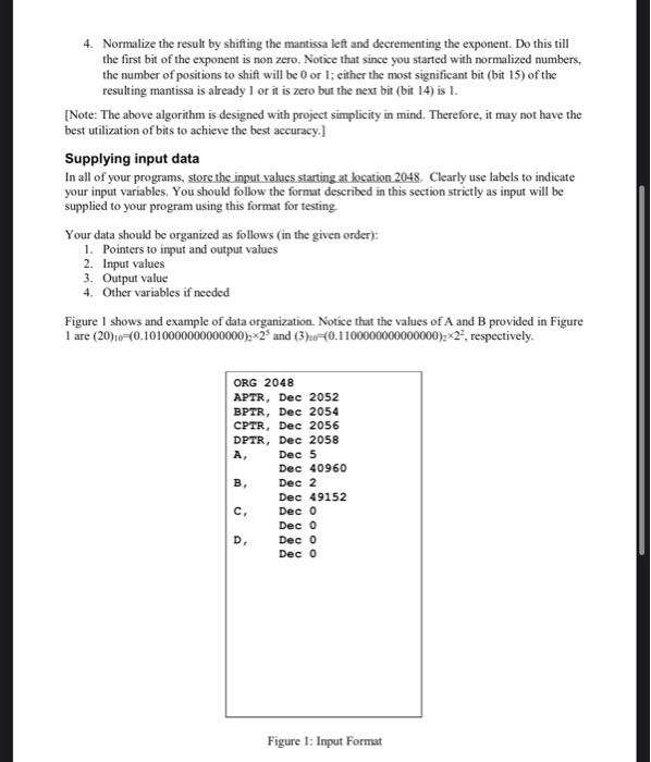 Solved Project description Assume floating-point | Chegg.com