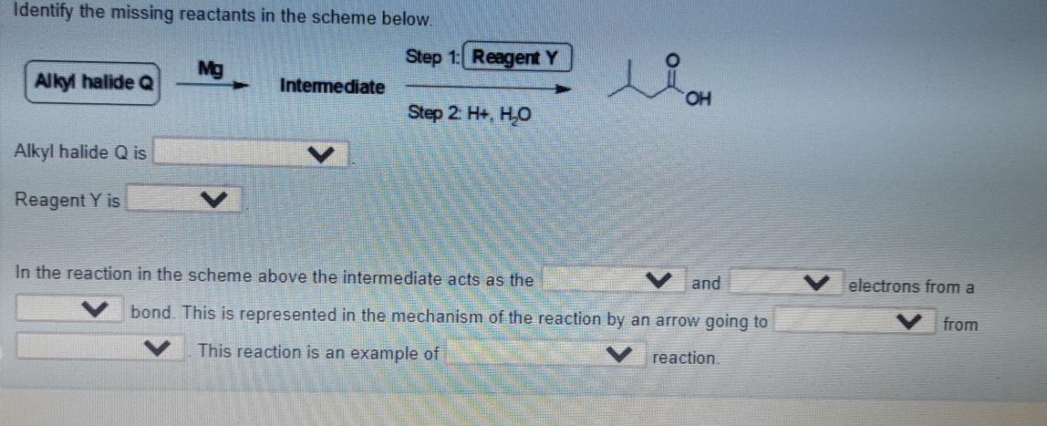 Solved Identify the missing reactants in the scheme below. | Chegg.com